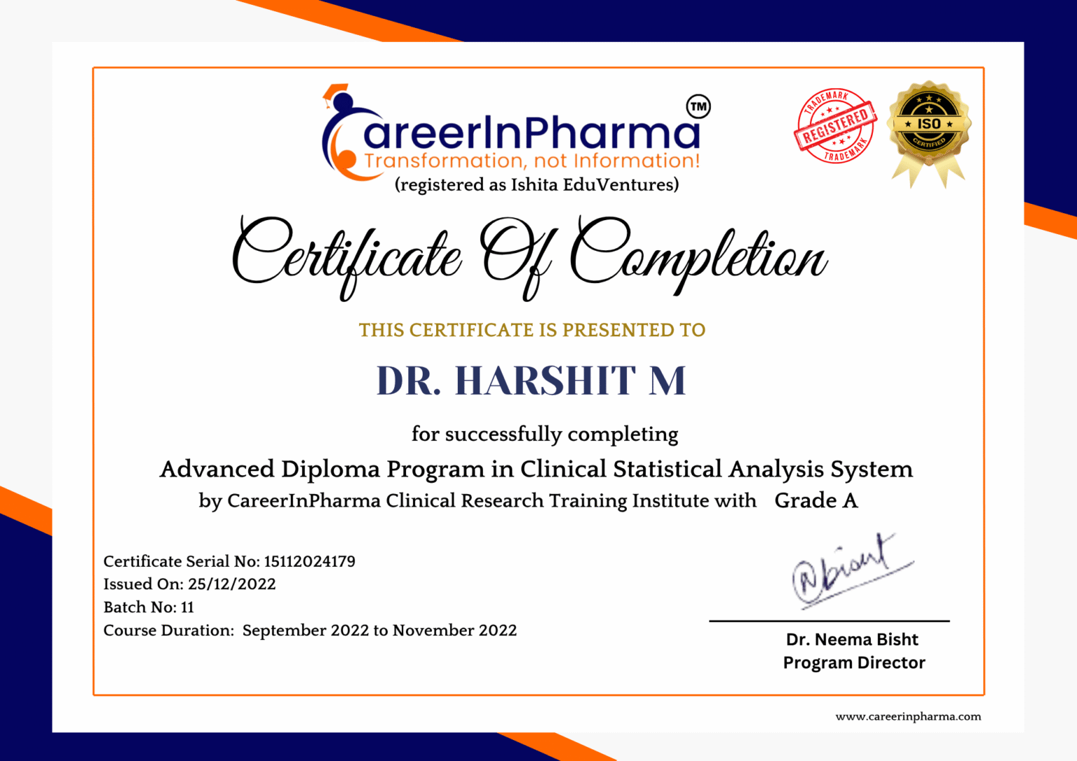 Best Diploma in Clinical SAS Programming Course Online in India